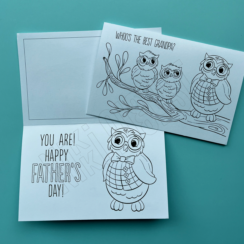 Printable Owl Grandpa Father's Day Card - Digital Download – Nikki August