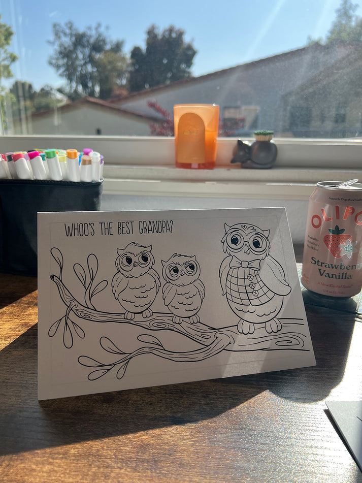 Printable Owl Grandpa Father's Day Card - Digital Download – Nikki August
